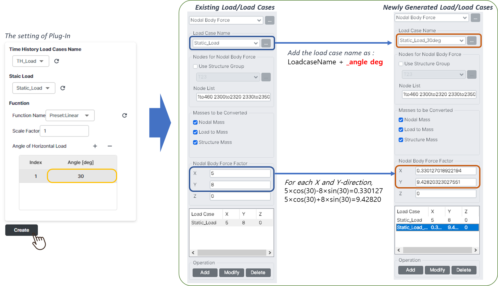 MIDAS API Plug-in: Inertial Forces Controller